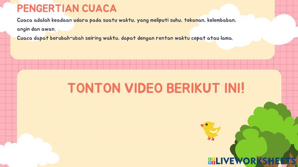 CUACA worksheet | Live Worksheets