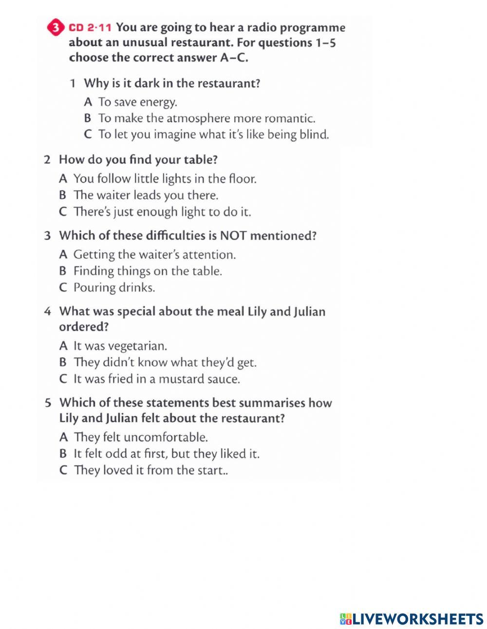 ExAct Food Eati… | Free Interactive Worksheets | 2267004