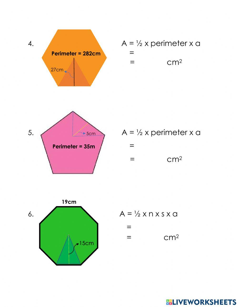 2266907 | Area of a Polygon | Judith | LiveWorksheets