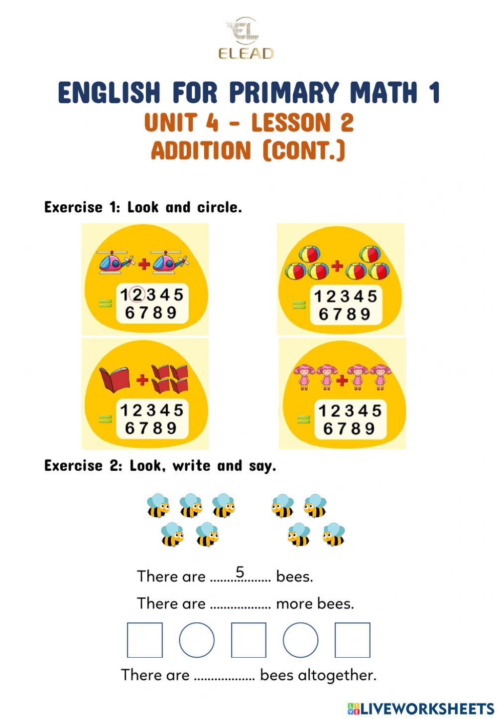 EPM1-Unit 4-Lesson 2: Addition Worksheet Live Worksheets, 49% OFF EPM1-Unit 4-Lesson 2: Addition Worksheet Live Worksheets, 49% OFF
