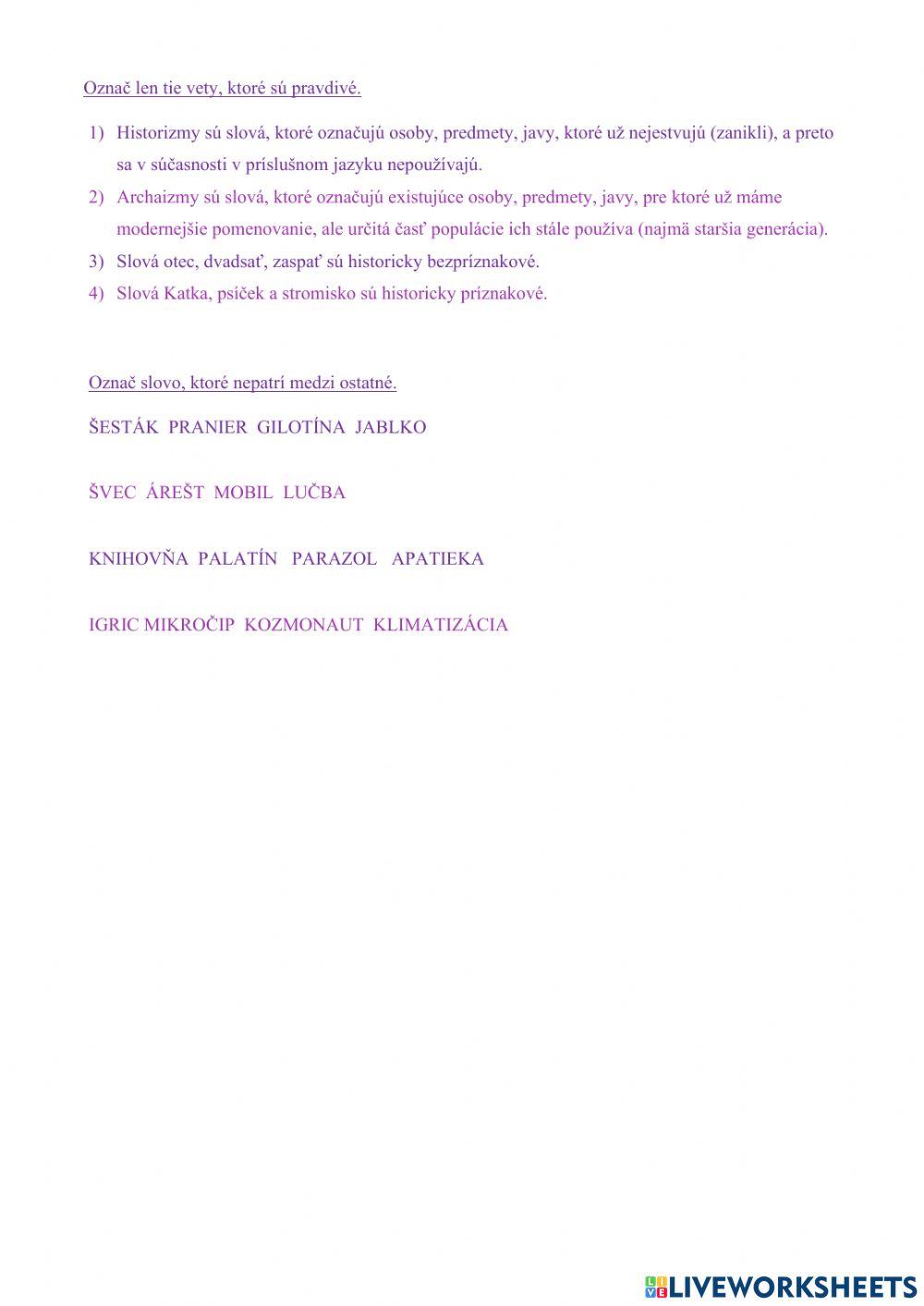 Polročné opakov… | Free Interactive Worksheets | 2267680