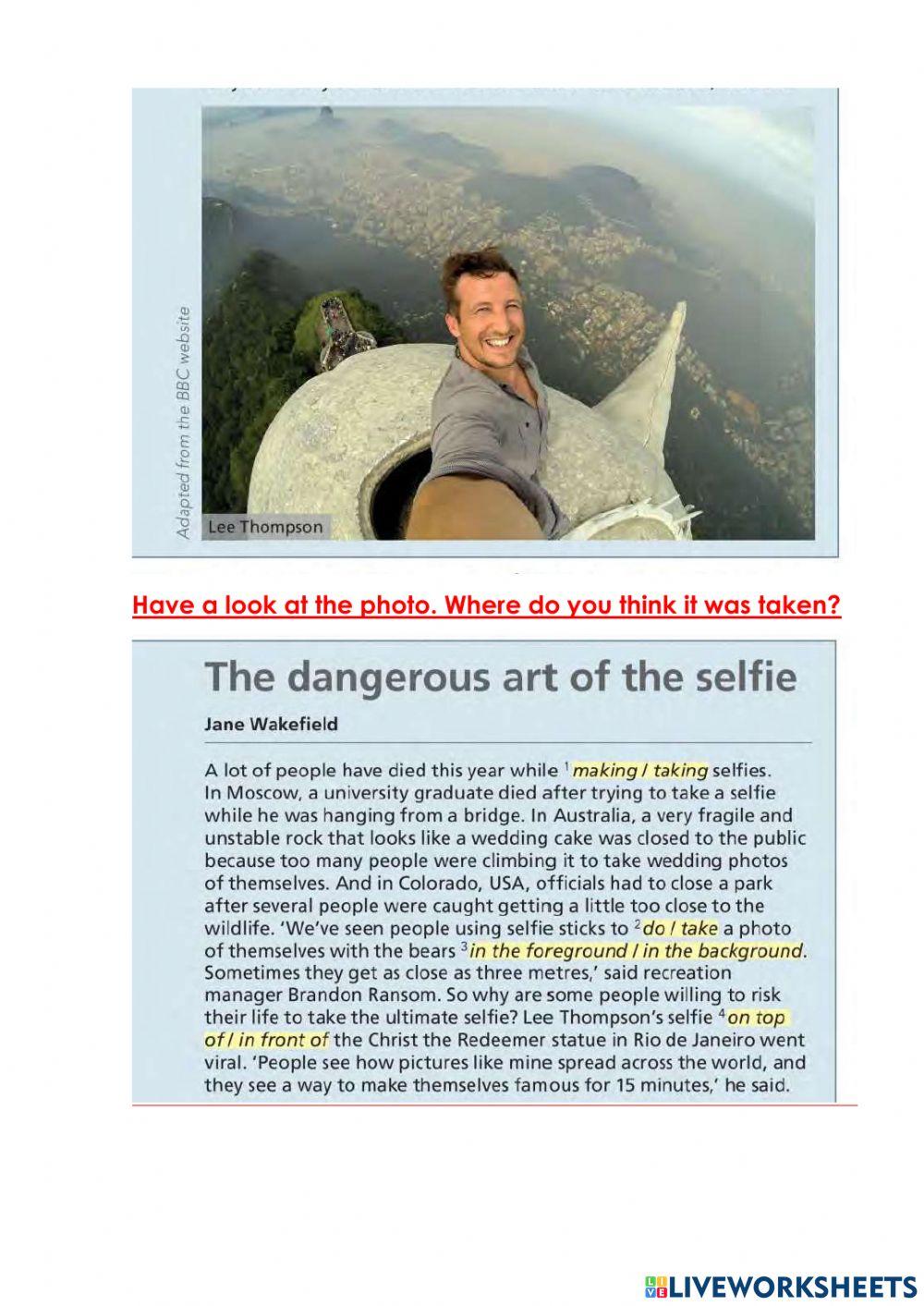 Photos worksheet | Live Worksheets