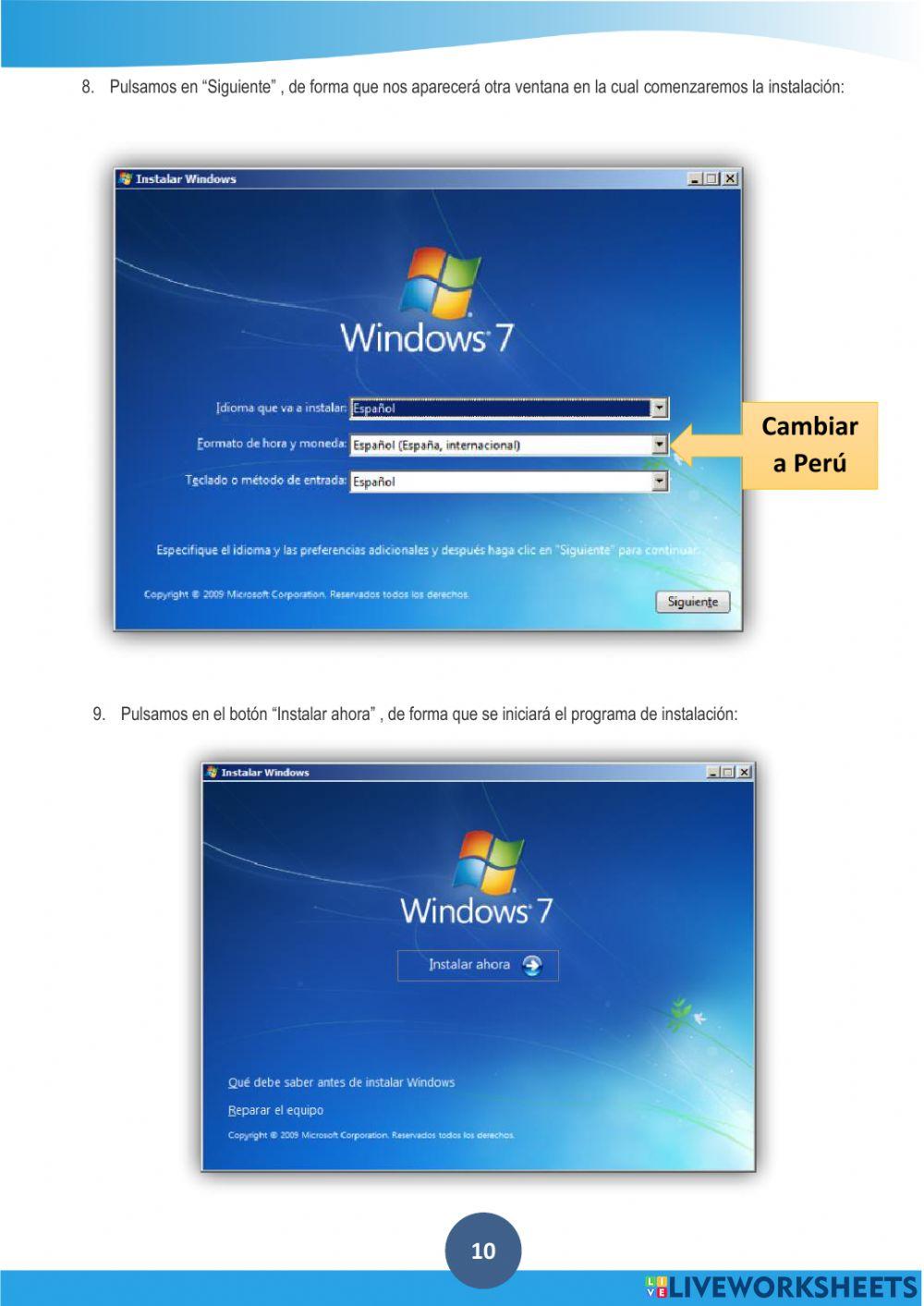 Windows online activity for windows | Live Worksheets