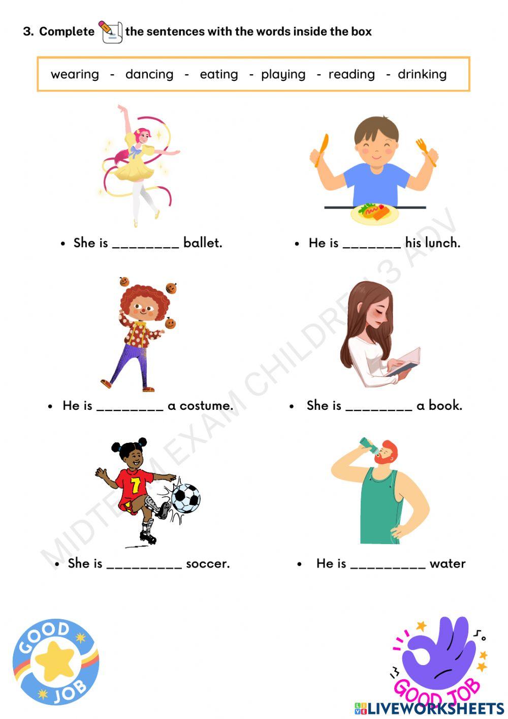 Children 3 adv | Free Interactive Worksheets | 2268507