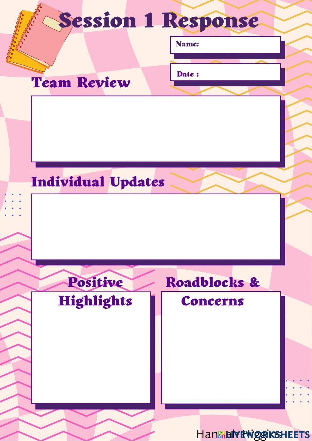 Session 1 Response Hannah Intervention worksheet | Live Worksheets