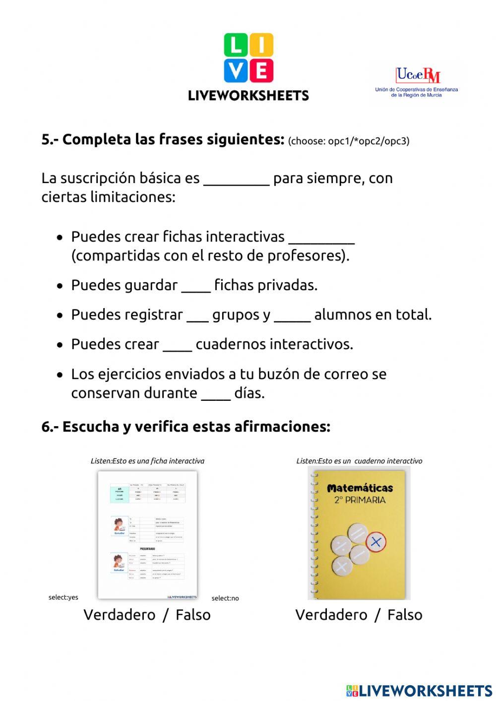 Liveworksheet online activity for Pro | Live Worksheets