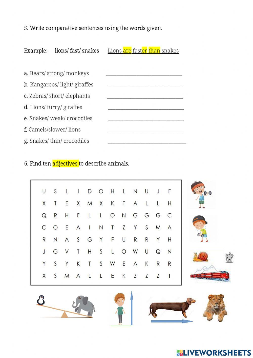 WILD ANIMALS: D… | Free Interactive Worksheets | 2270299