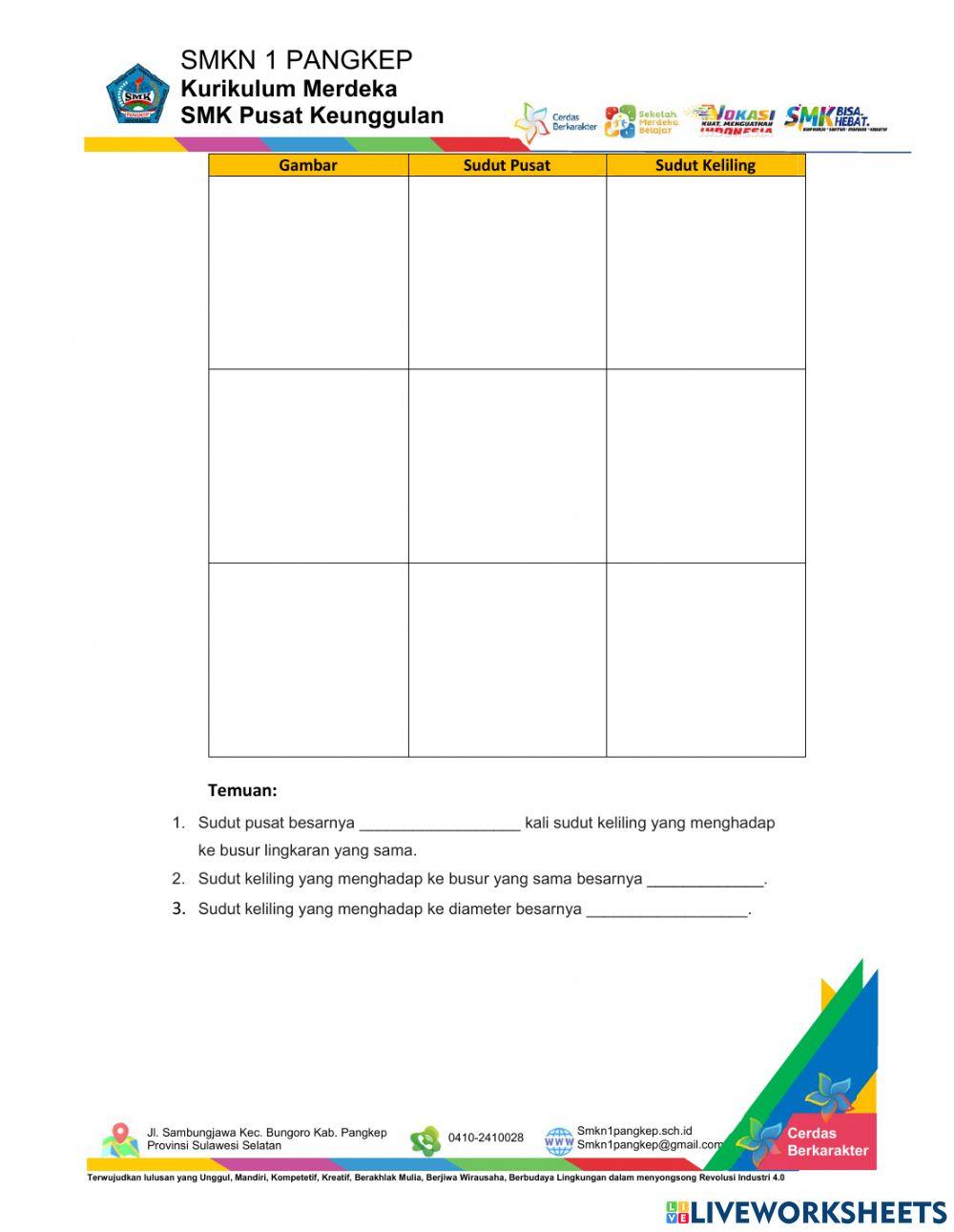 Matematika-Kelas X SMK worksheet | Live Worksheets