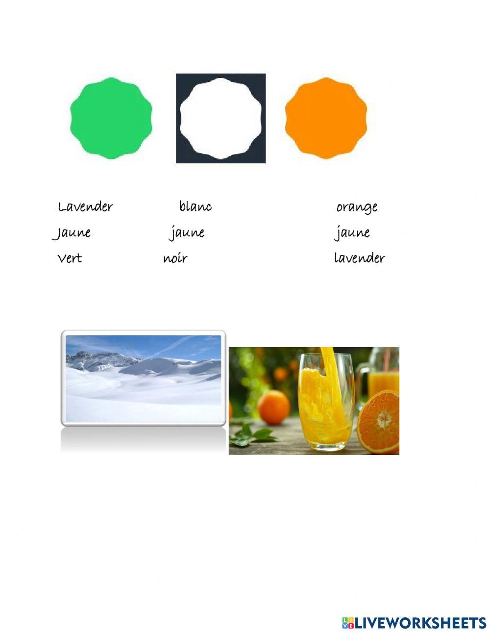 colors in french online exercise for | Live Worksheets