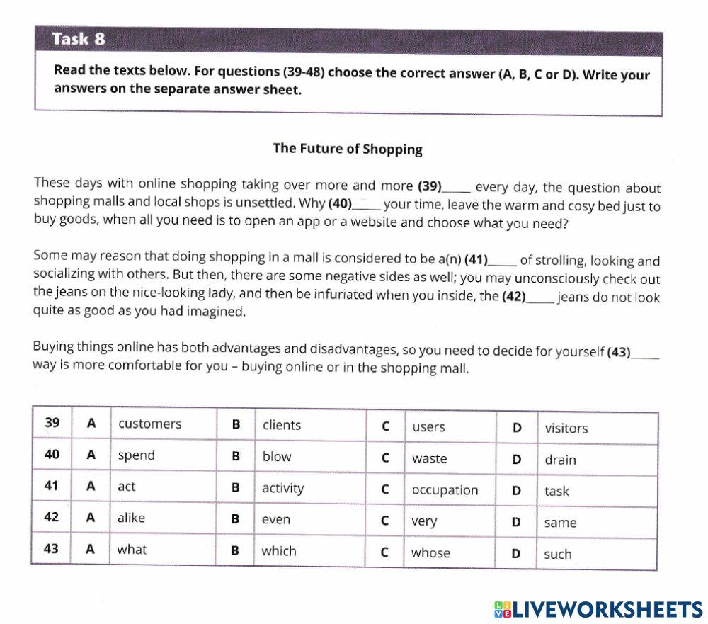 Use of English Extra 2-1 worksheet | Live Worksheets