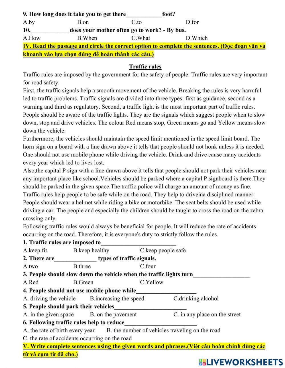 G7-unit 7 test2 worksheet | Live Worksheets