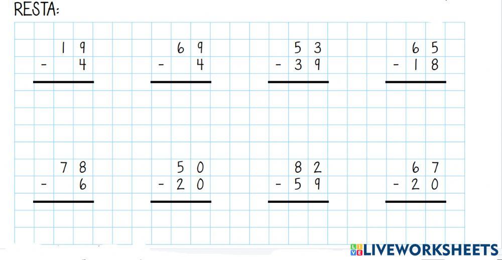 Restas 2256696 | LWS1979 | Live Worksheets