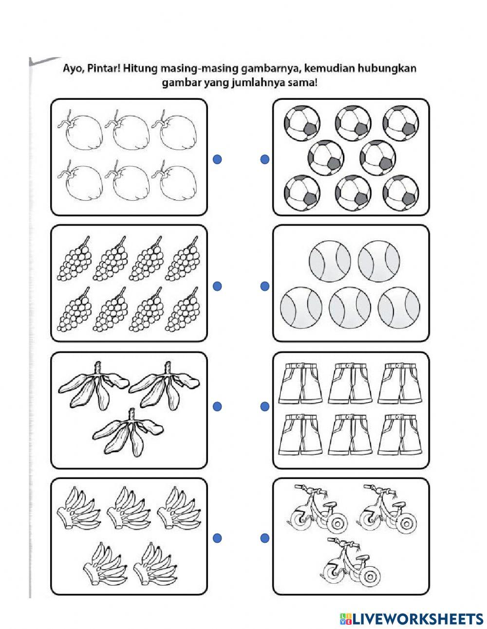 Mari menghubungkan worksheet | Live Worksheets