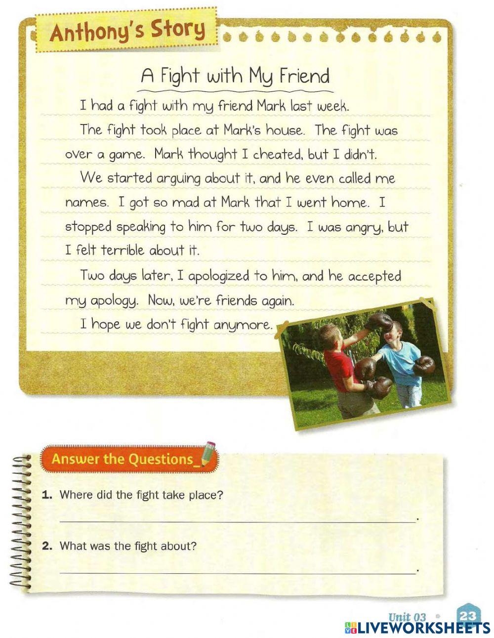 WR3 - U3 - A fight with my friend (1) 2101 | LÊ THÙY