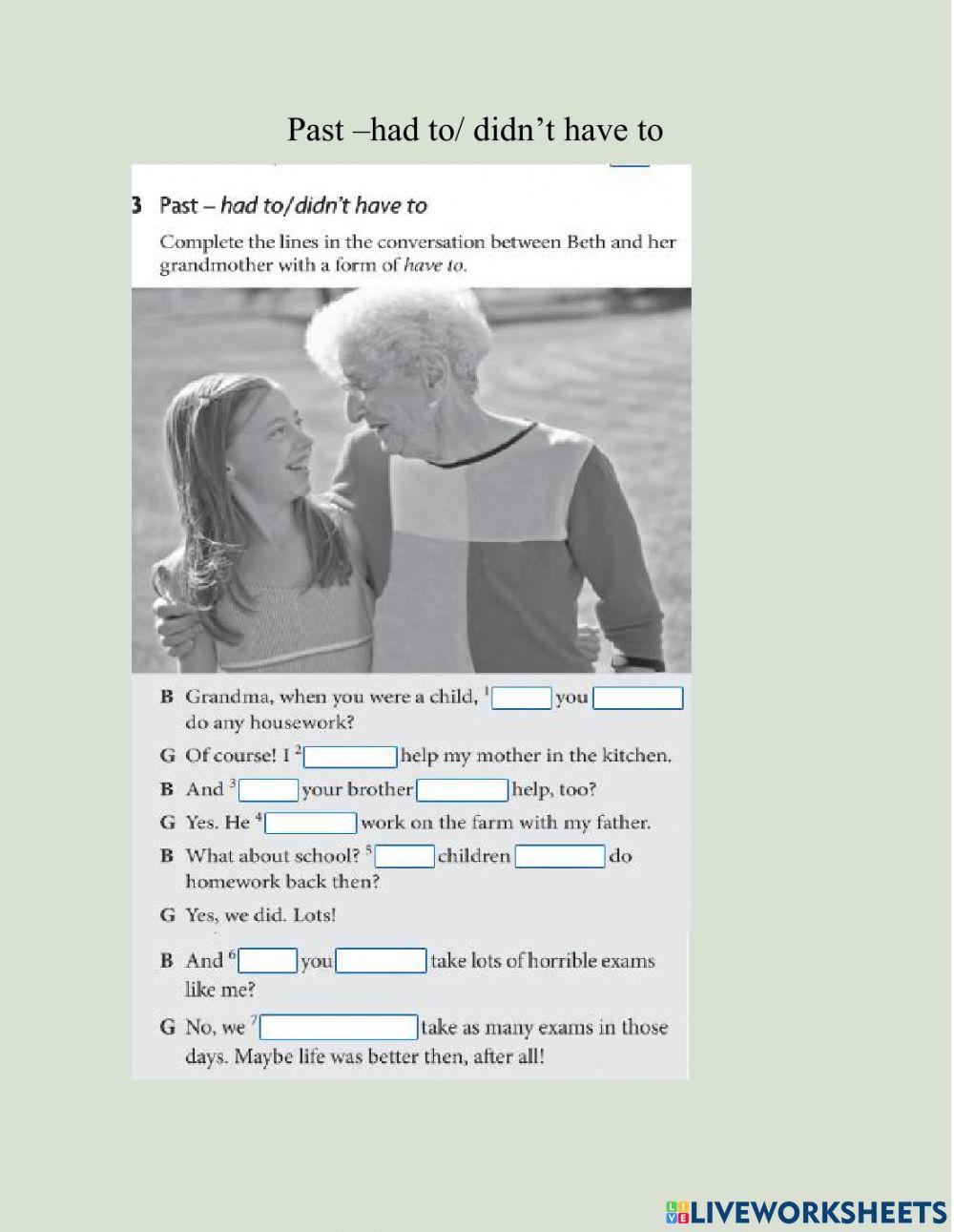 Past had worksheet | Live Worksheets