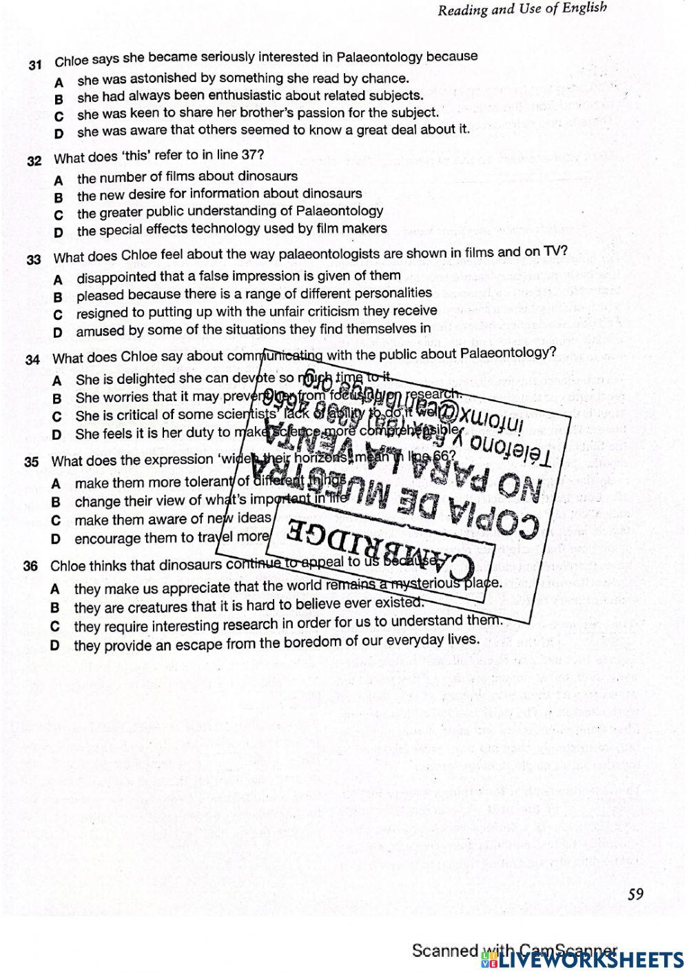 Test Book Reading Test 3 7159640 | jxy83 | Live