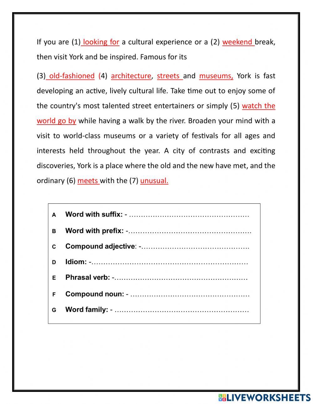 Teaching English 1 online exercise for | Live Worksheets