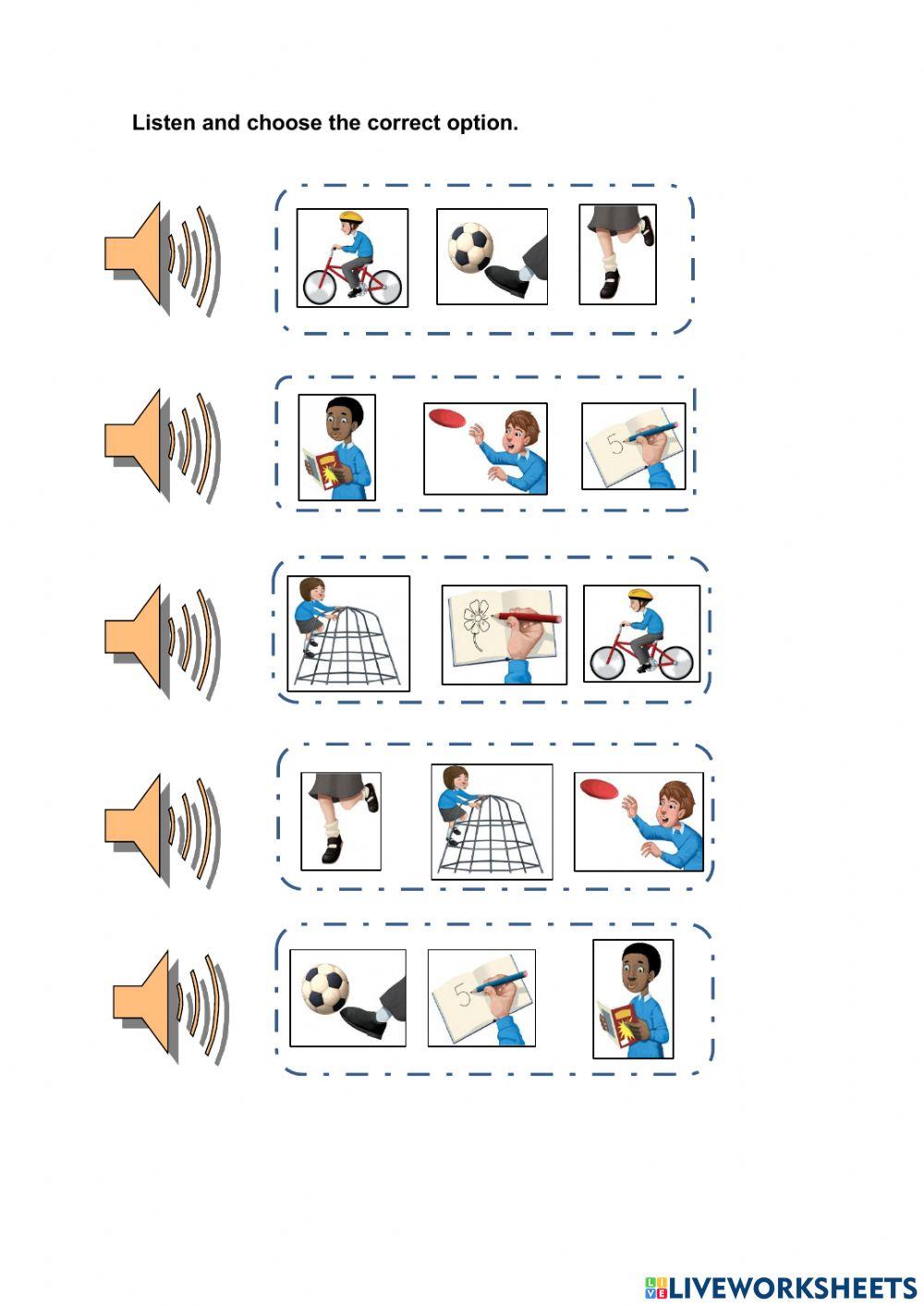 School listening | Free Interactive Worksheets | 2273053