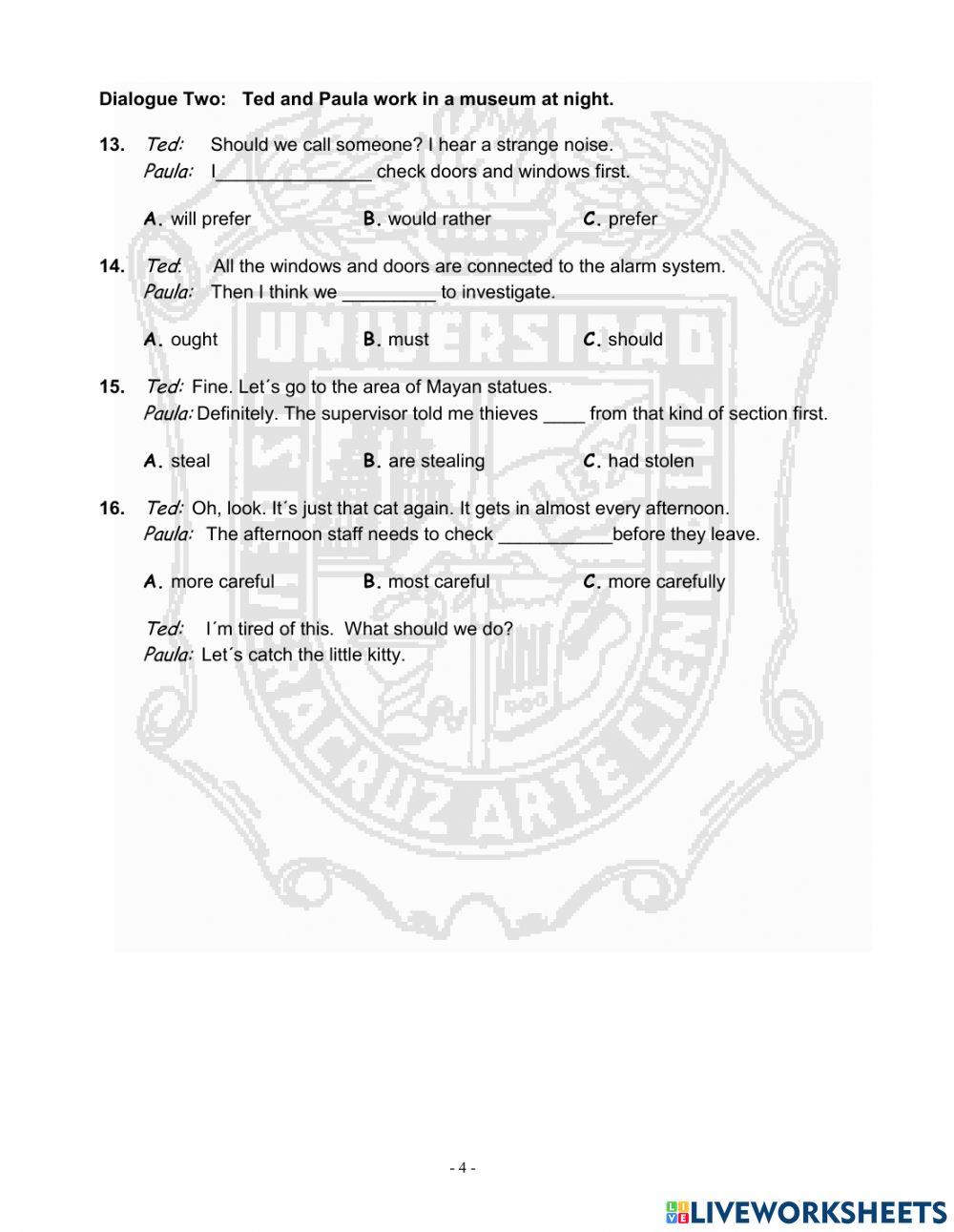 EXAVER-2-Paper-… | Free Interactive Worksheets | 2523330