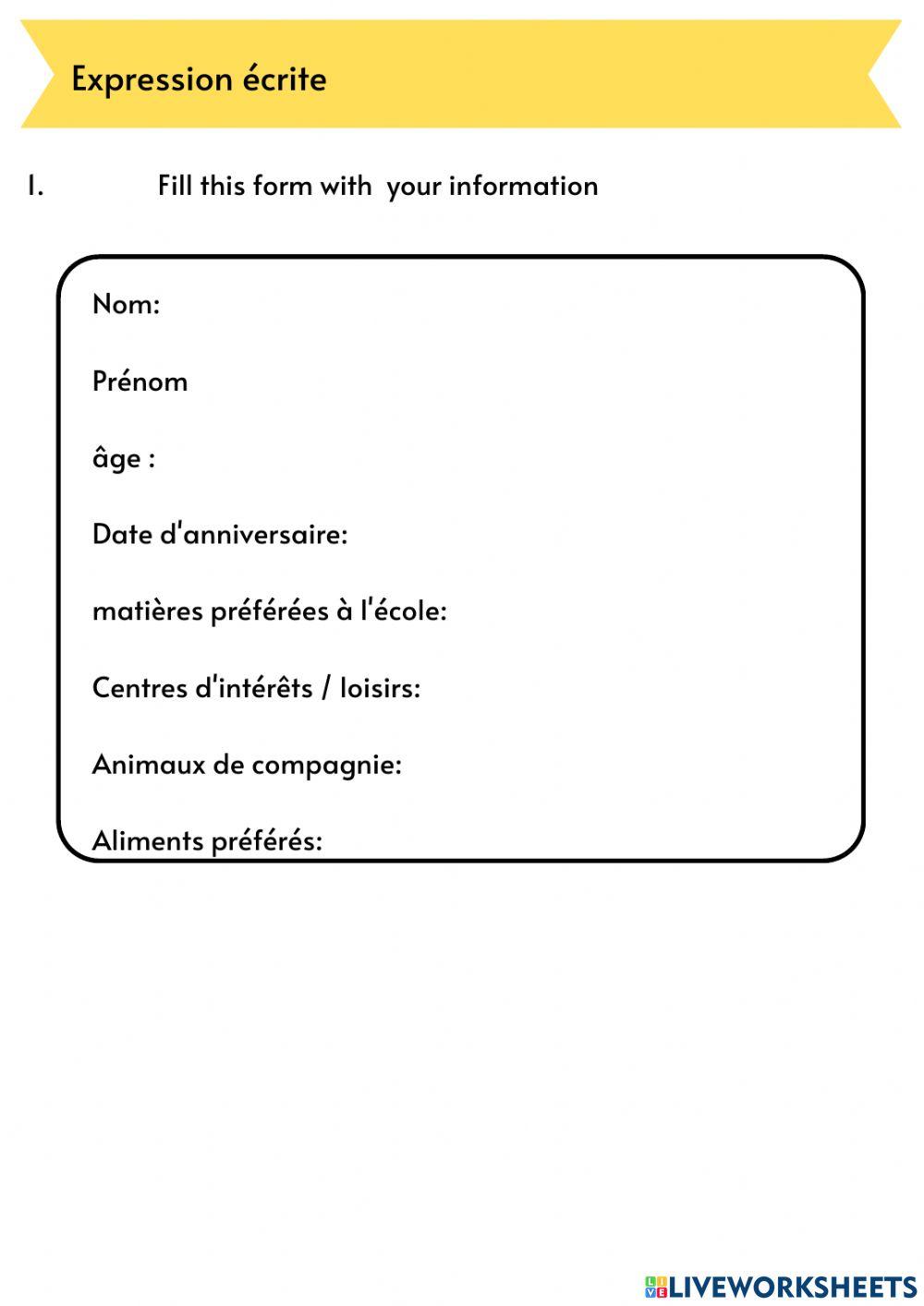 LEVEL test A1 online exercise for | Live Worksheets