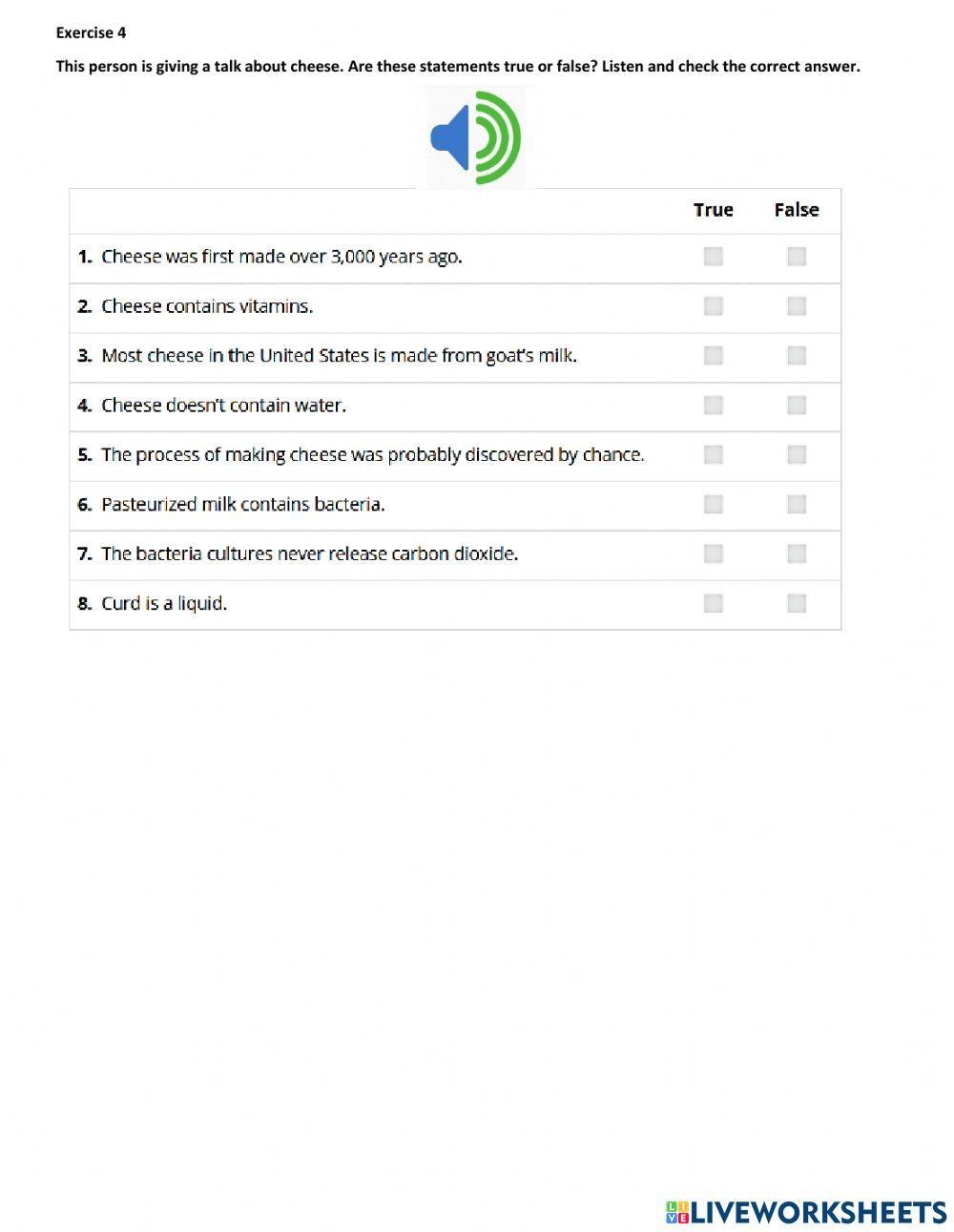 LISTENING PRACTICE III online exercise for | Live Worksheets