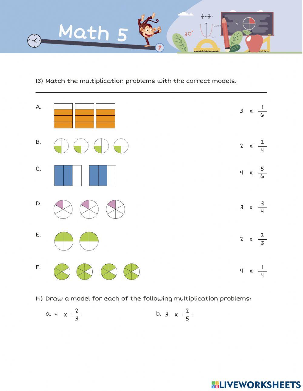Estimate Adding And Subtracting Fractions Online Exercise For Live