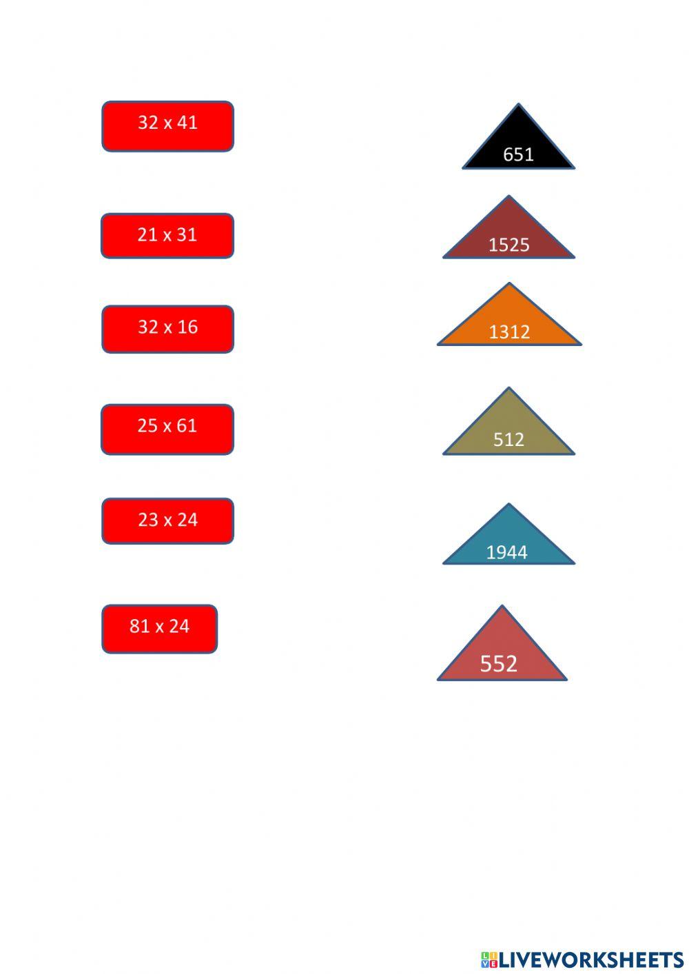 Perkalian online pdf worksheet | Live Worksheets