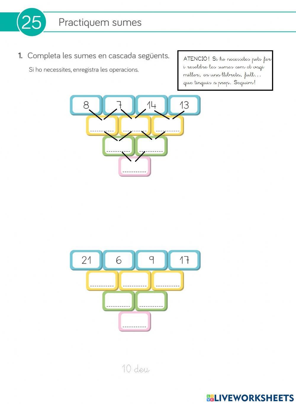 KUDI-CASCADA INNOVAMAT 2n CICLE INICIAL online exercise for | Live ...