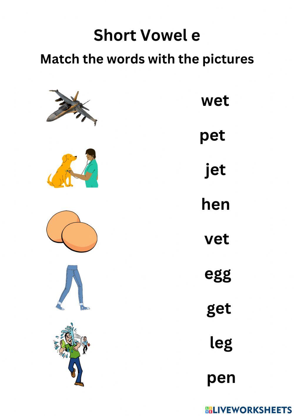 Short Vowel E English As A Second Language ESL Activity Live Worksheets short-vowel-e-english-as-a-second-language-esl-activity-live-worksheets
