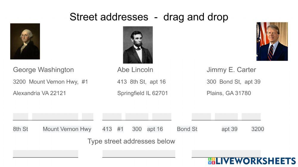 US street addresses - US Presidents 2277262 | AngelaB