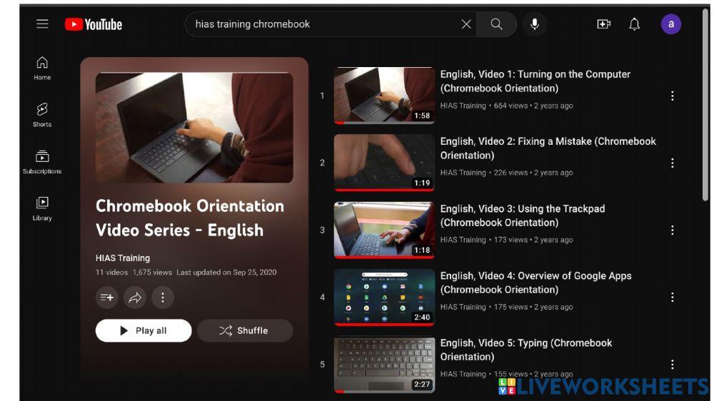 Using a Chromeb… | Free Interactive Worksheets | 2277227