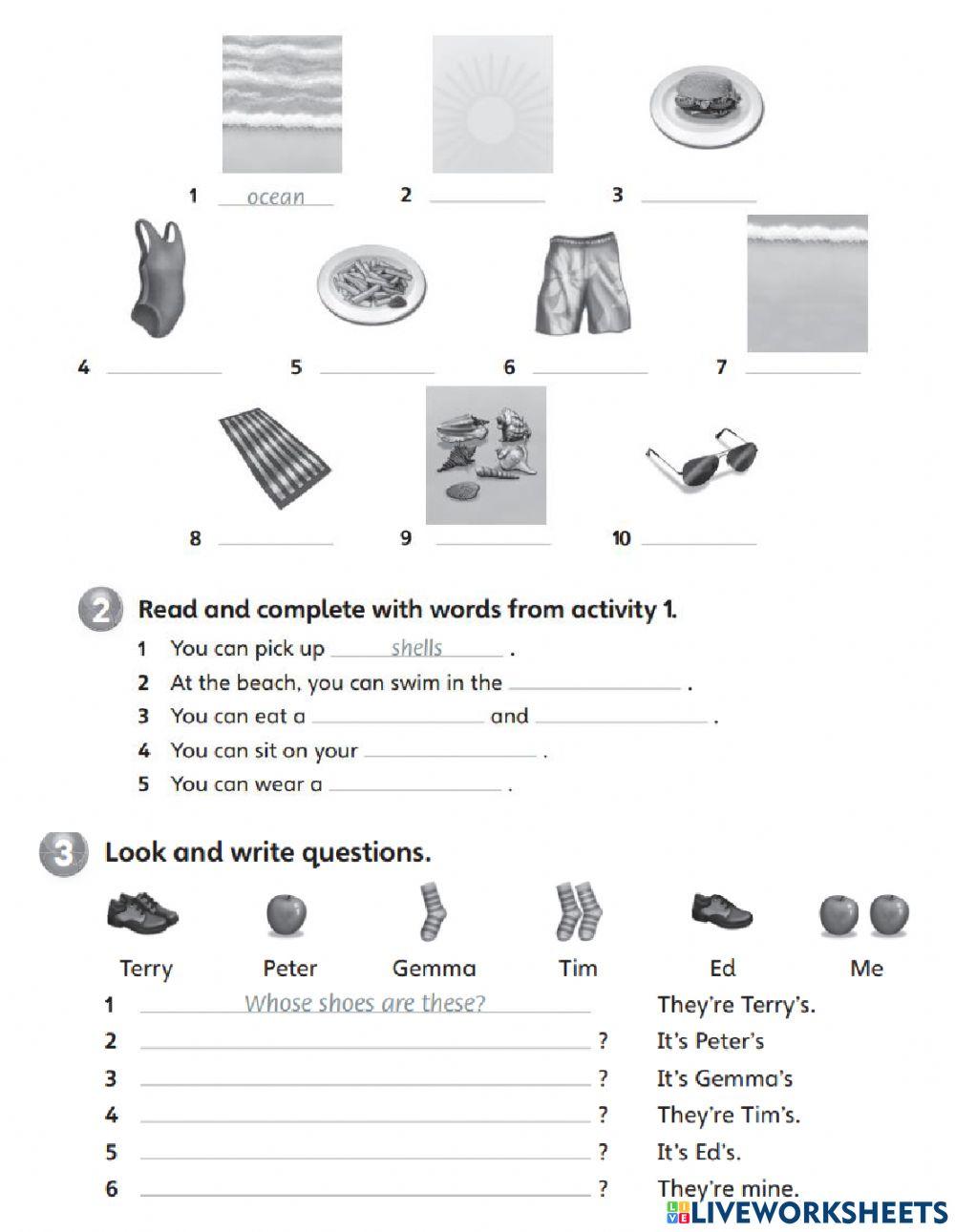 Unit 8 online exercise for 2do y 4to | Live Worksheets