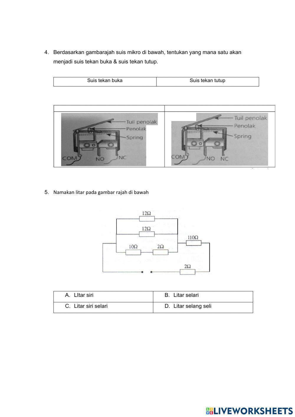 Latihan rbt tingkatan 2 interactive worksheet | Live Worksheets