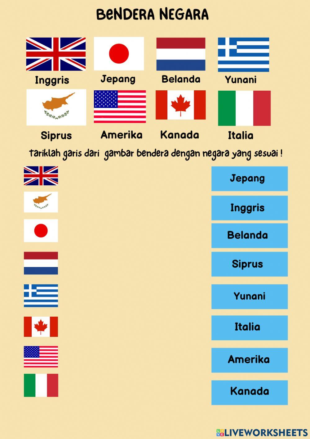 Lkpd bendera | Free Interactive Worksheets | 2277775