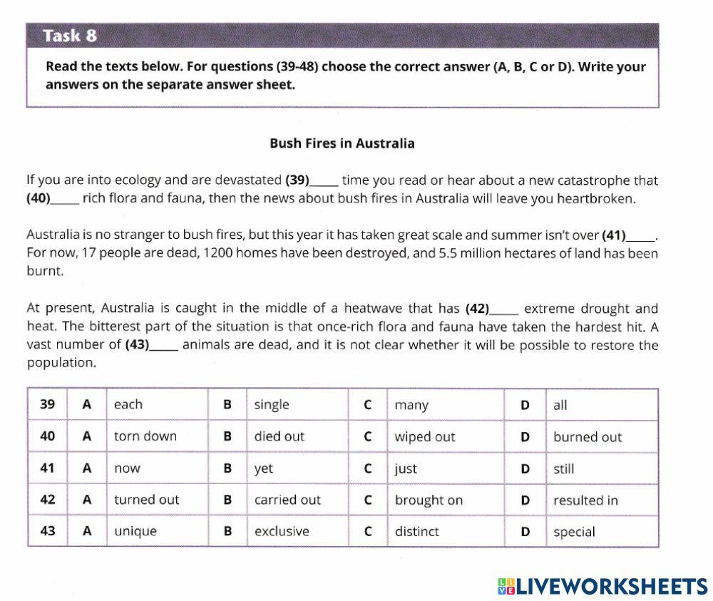 Use of English Extra 2-3 worksheet | Live Worksheets