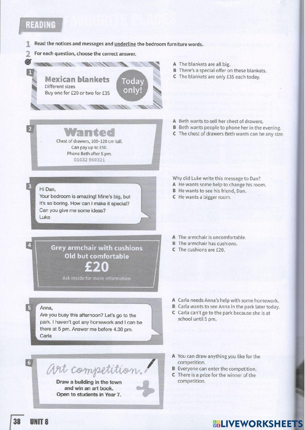 prepare-2-u8-wb online exercise for | Live Worksheets