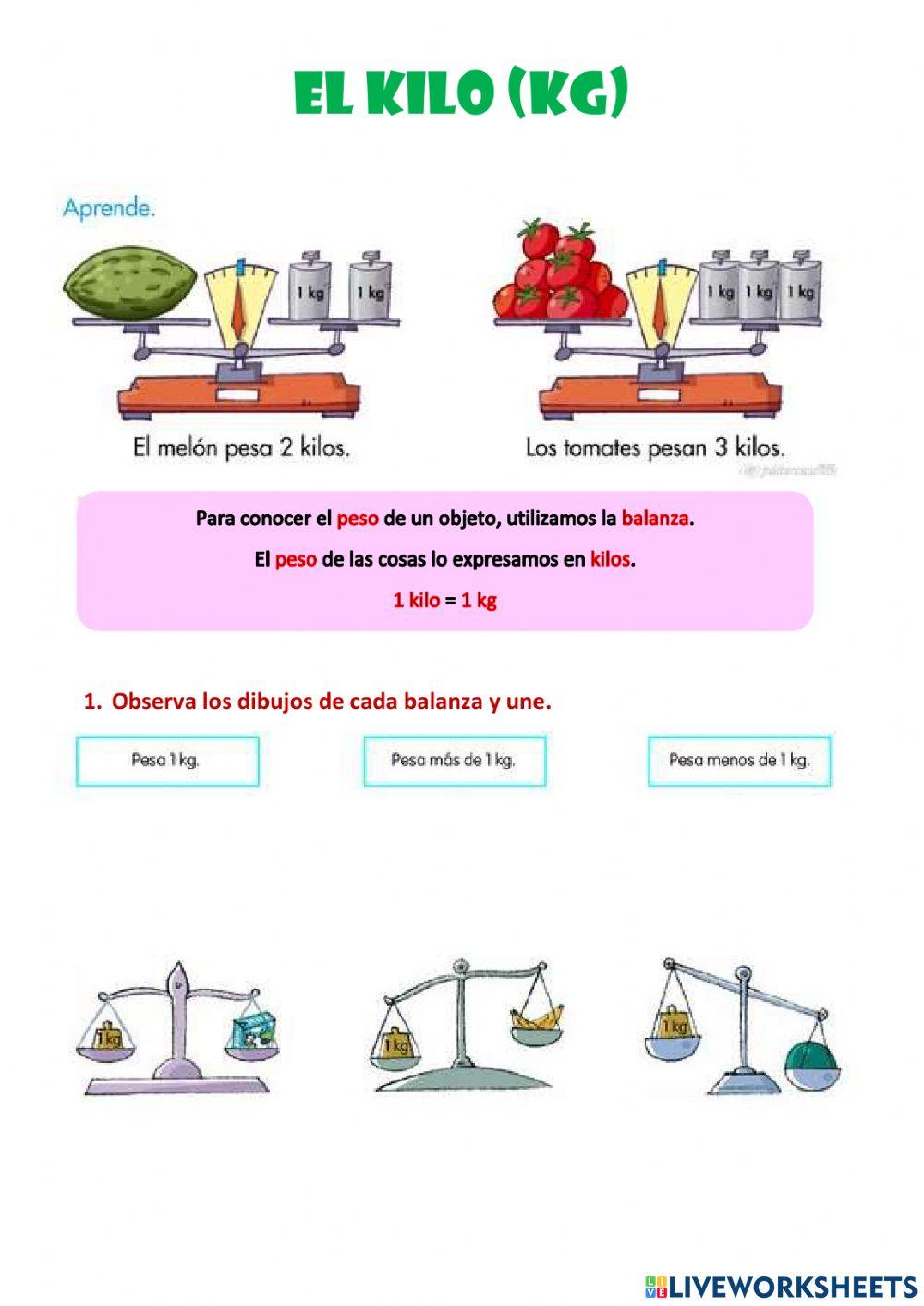 El kilo | Live Worksheets