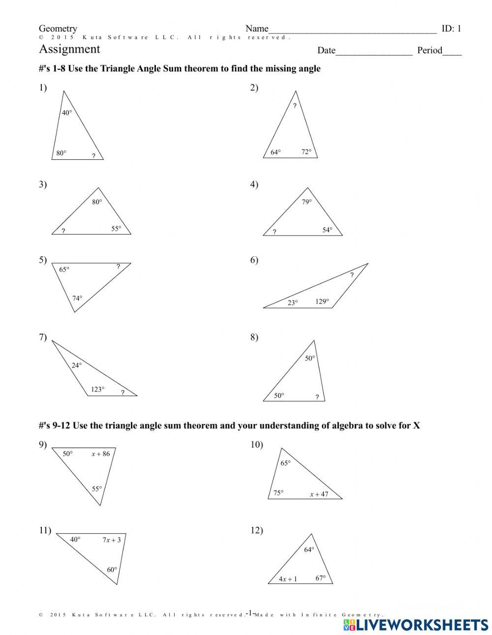 Find Interior A… | Free Interactive Worksheets | 2890305