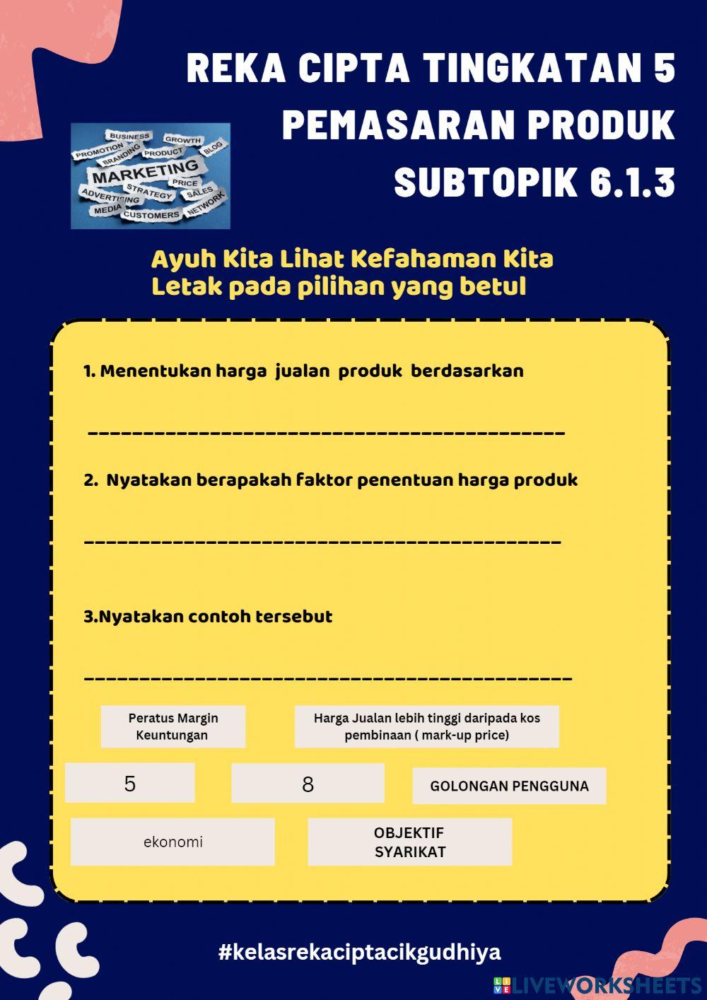 Reka cipta t5 6.1.3 worksheet | Live Worksheets