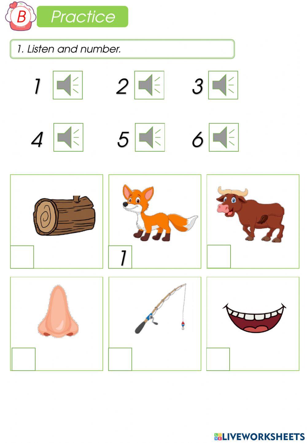 Sound o online exercise | Live Worksheets