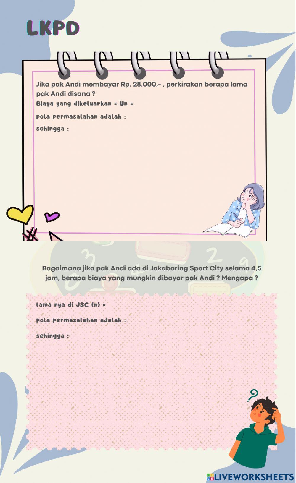 LKPD BARISAN ARITMETIKA rev online exercise for | Live Worksheets