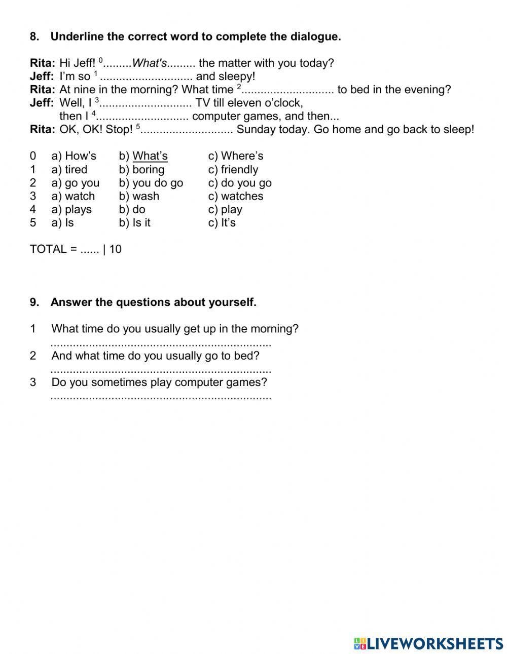 2887312 | More 1 unit 6 Exam | ismailalma5th
