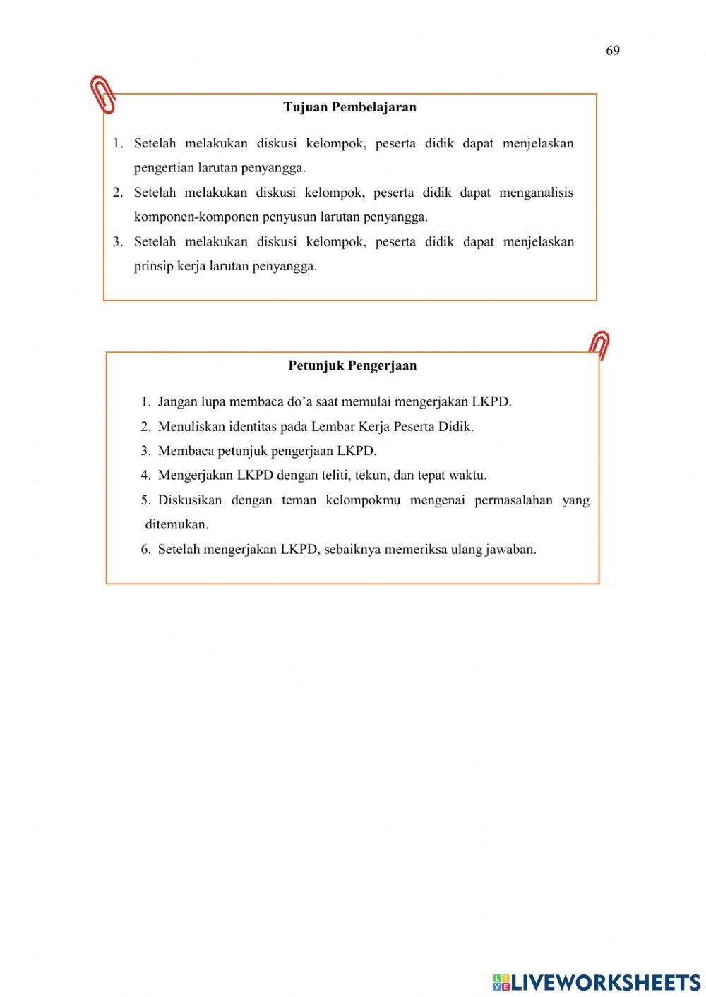 Liveworksheet Pertemuan 1 worksheet | Live Worksheets