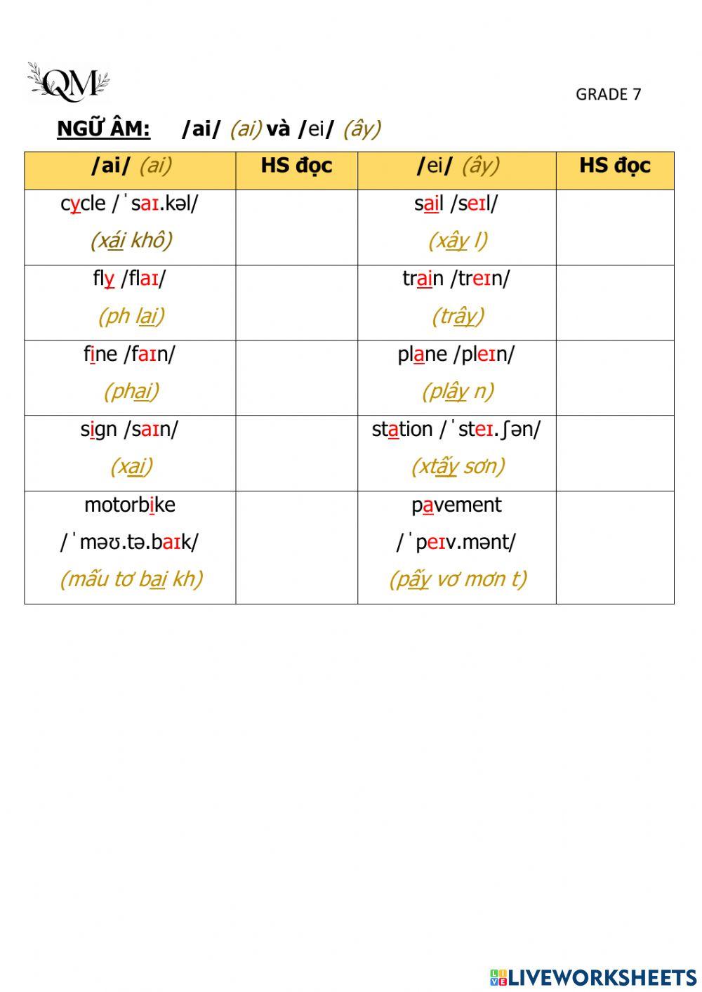G7-u7 worksheet | Live Worksheets