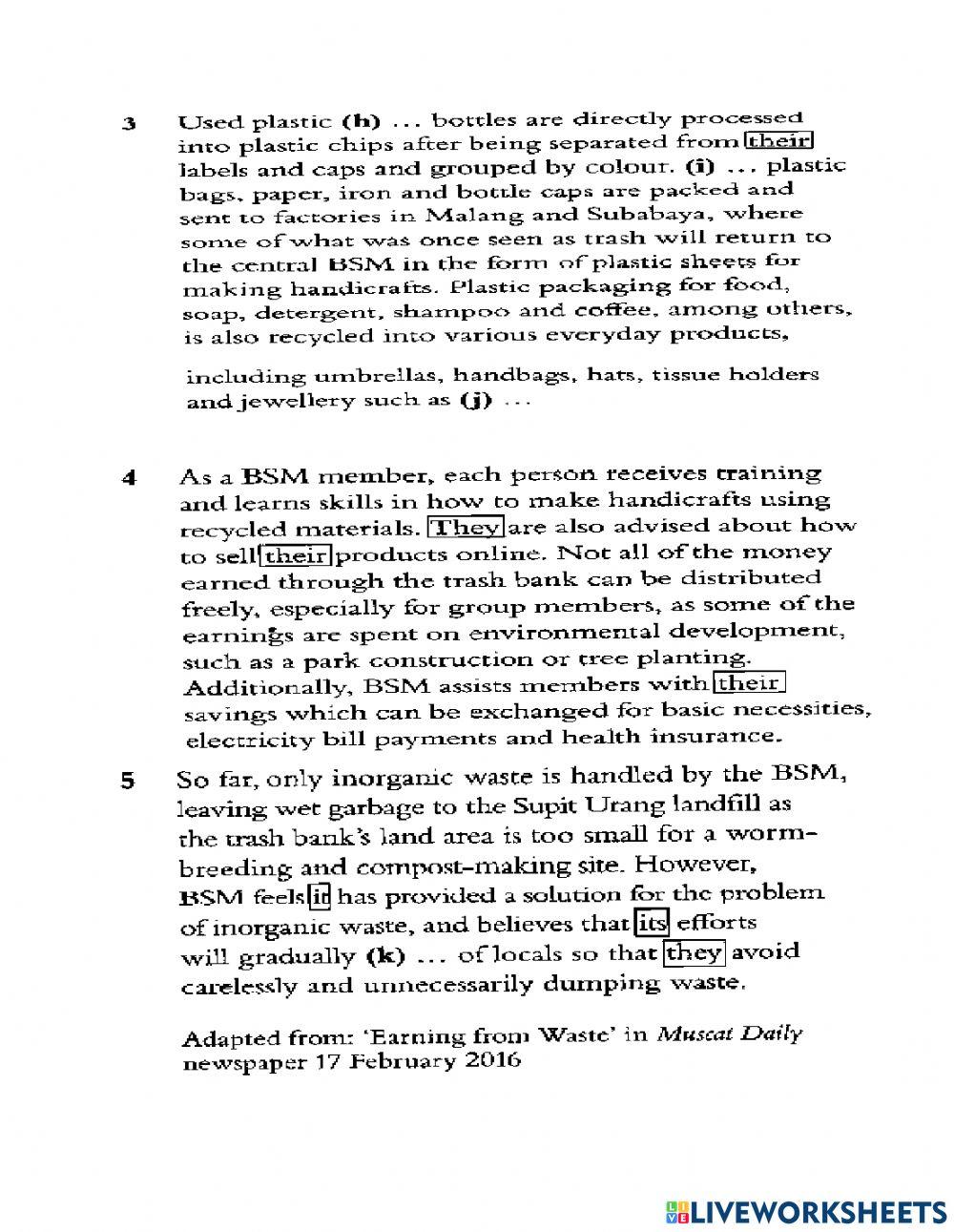 IGCSE-Unit 17:10.3 Extensive Reading-Vocabulary Fill in the gaps worksheet | Live Worksheets
