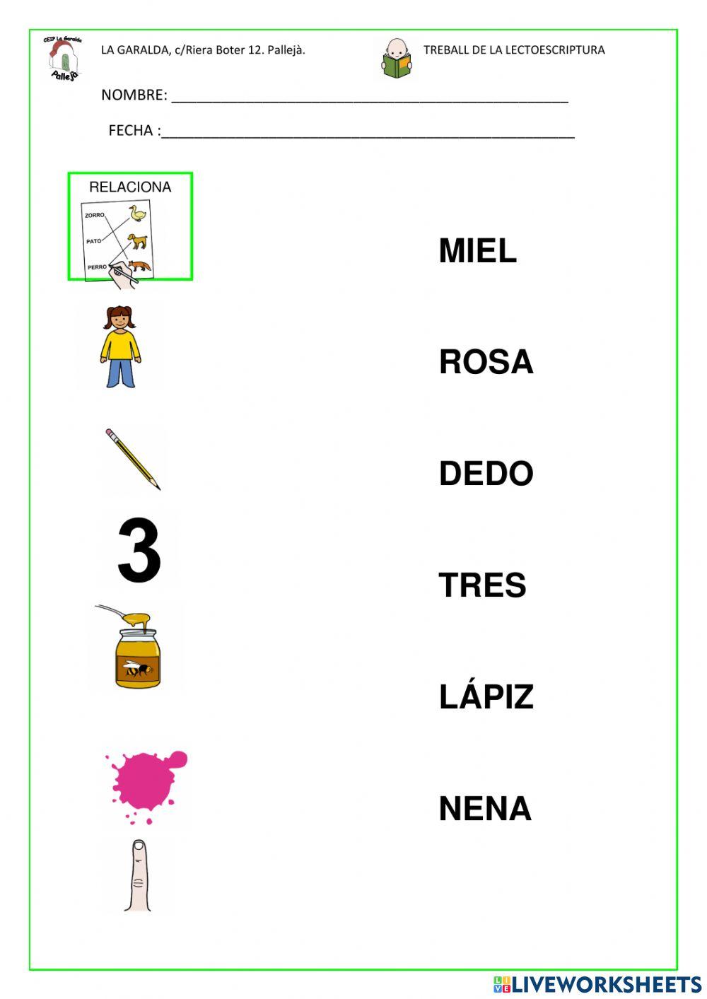 Lectoescriptura online pdf activity | Live Worksheets