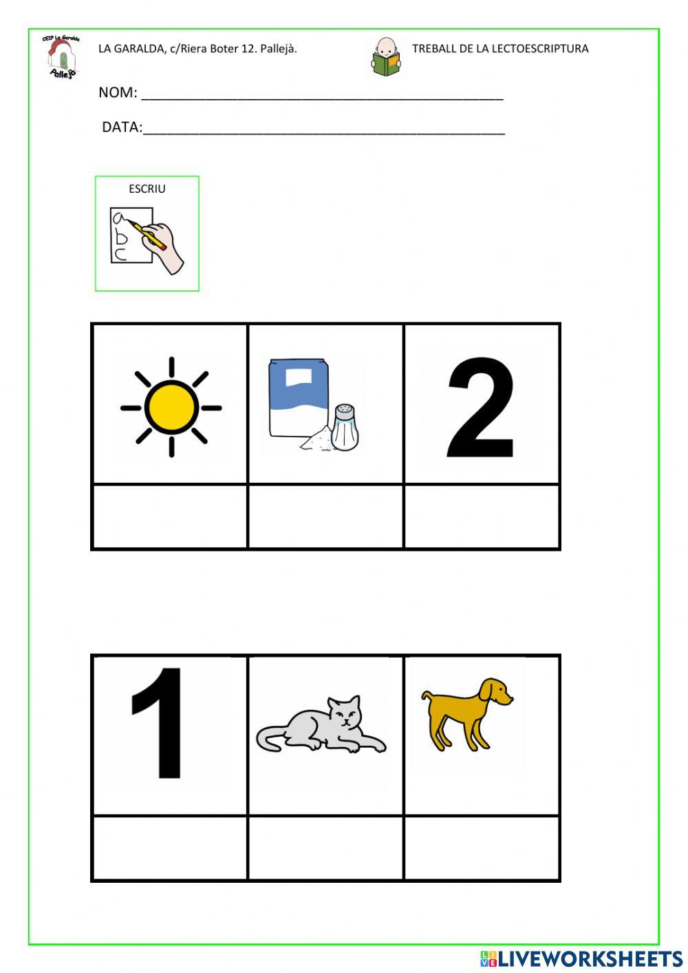 Lectoescriptura online pdf activity | Live Worksheets