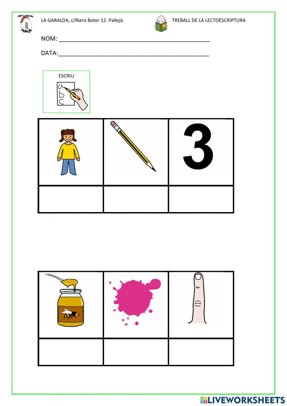 Lectoescriptura online pdf activity | Live Worksheets