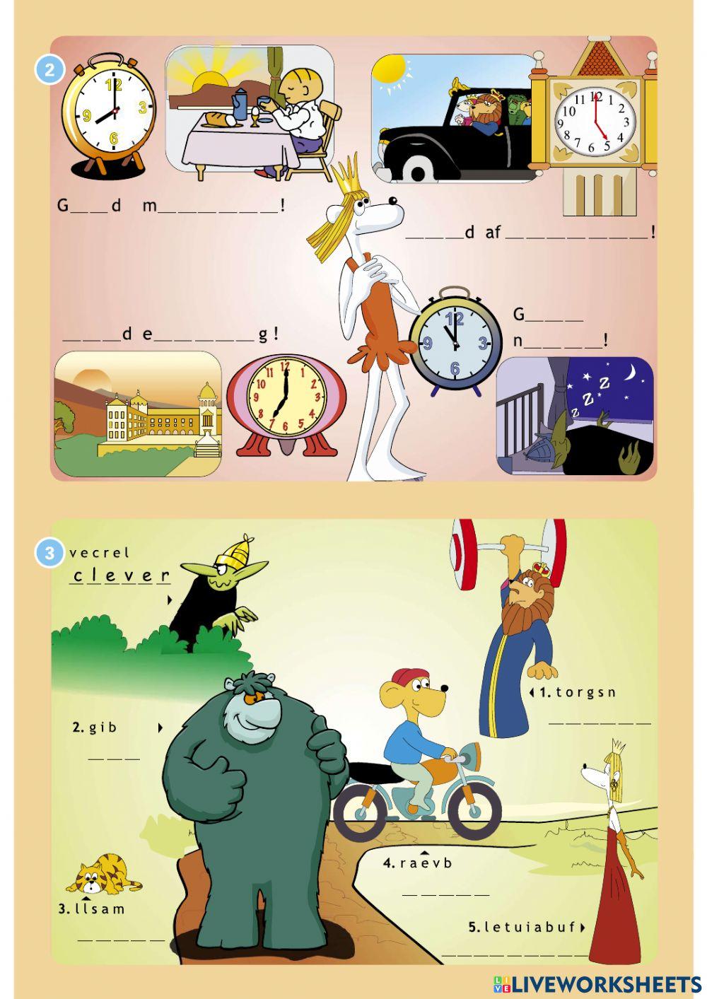 Muzzy Part 1 worksheet | Live Worksheets