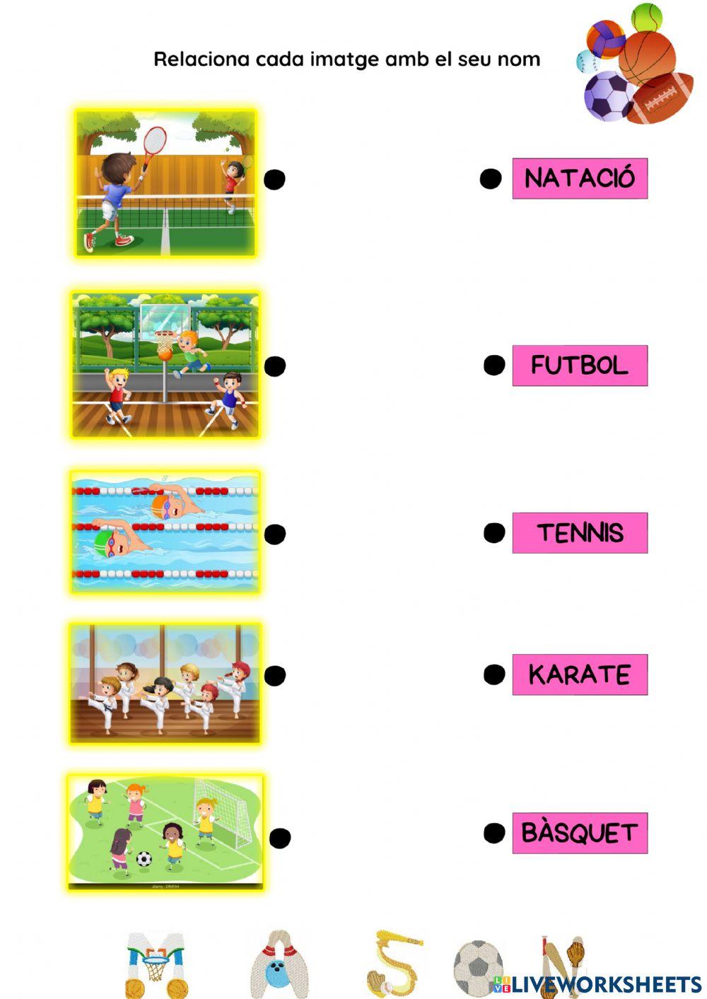 Fitxa vocabulari esports 2279522 | Rubén Hoyos Bango